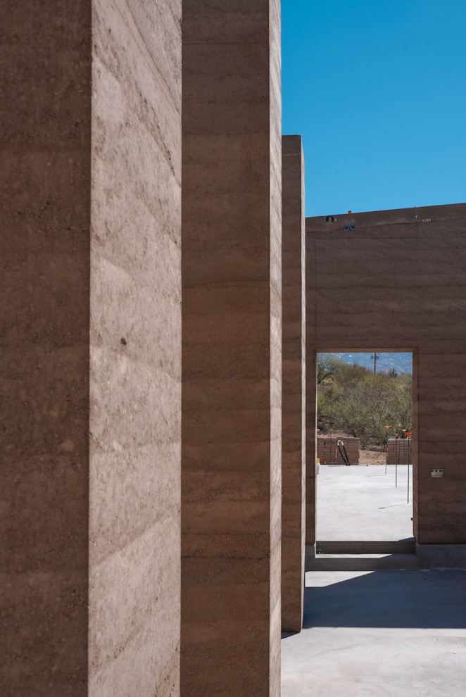 Rammed earth walls - Modern - Exterior - Other - by PureBuild Inc. | Houzz