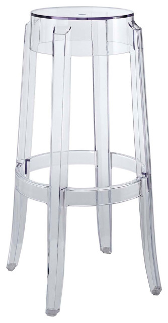 Casper Transparent Bar Stool, Clear - Contemporary - Bar Stools And ...