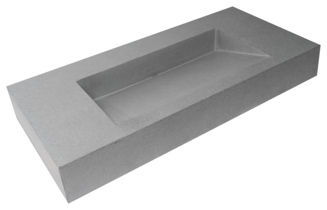ALFI brand ABCO40R 40" Solid Concrete Rectangular Countertop Sink ...