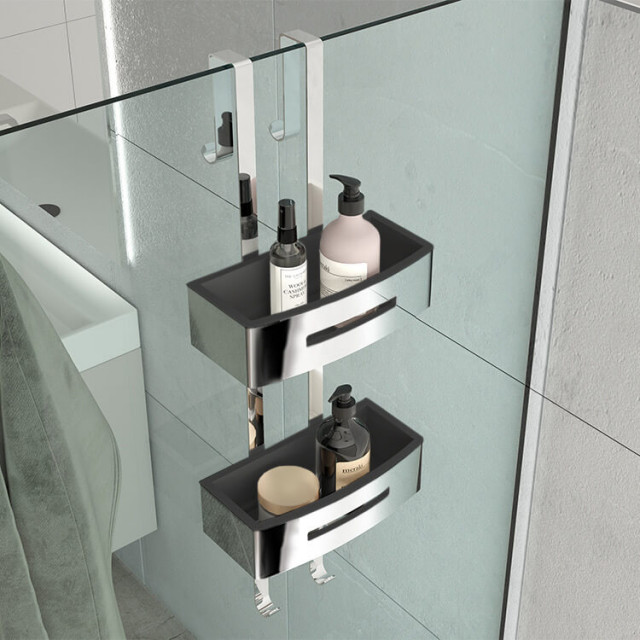 Over-the-Door Double Shower Basket - Contemporary - Shower Caddies - by ...