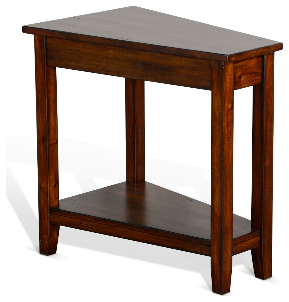 Narrow Wooden Santa Fe Chair Side Table - Transitional - Side Tables ...