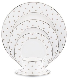 Kate Spade Polka Dot 5pc Place Setting - Traditional - Dinnerware Sets ...