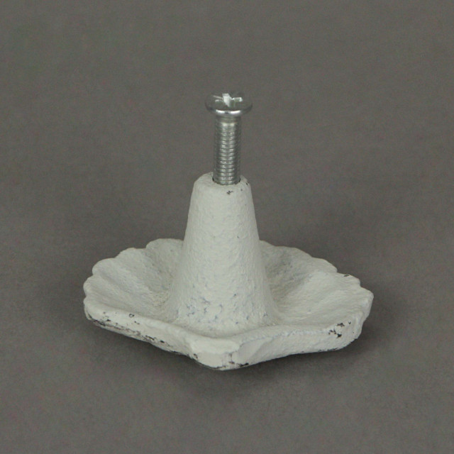 Set of 6 Cast Iron Scallop Sea Shell Drawer Pulls Nautical Cabinet ...