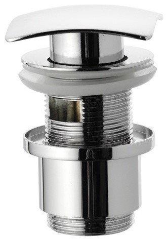 Square Click-Clack System With Overflow, Polished Chrome - Contemporary ...