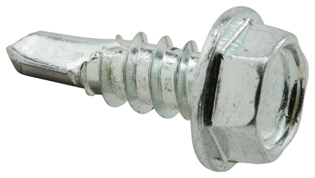 Tek Screws, #8x1/2", Zinc-Plated, Self-Drilling, Hex Head, 100Pack ...