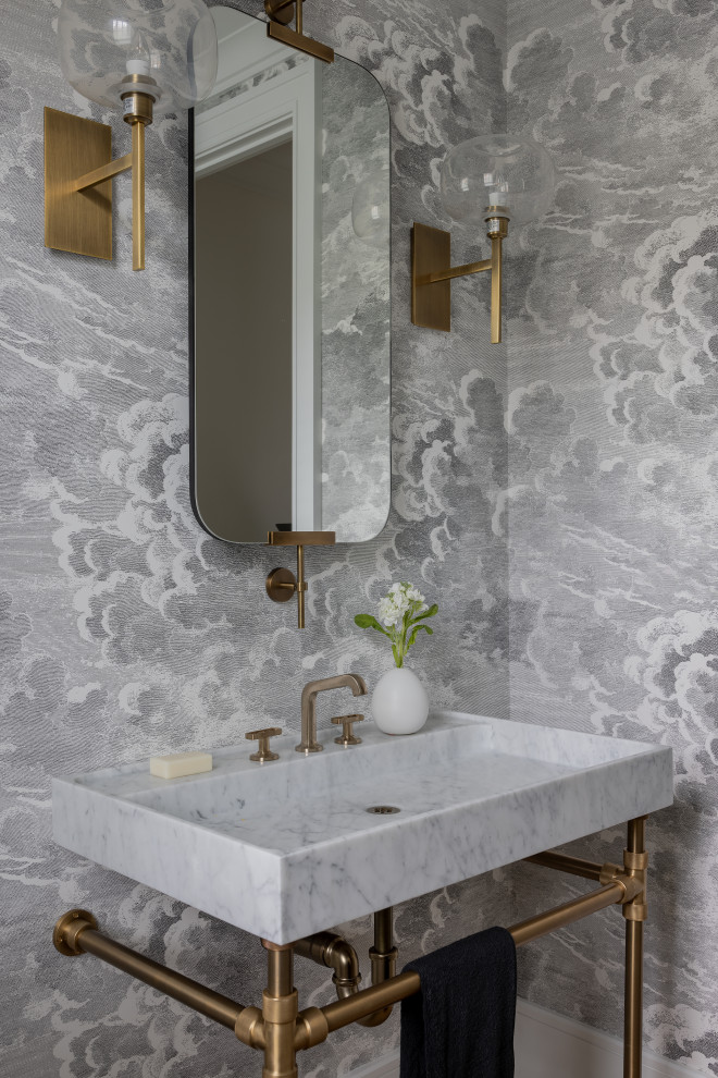 Wellesley Residence - Transitional - Powder Room - Boston - by Shari ...