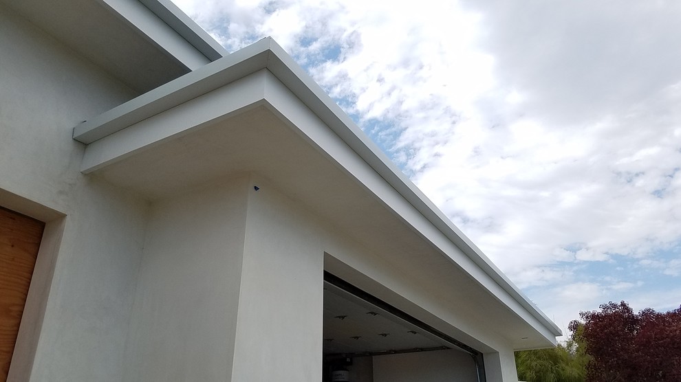 Corona Del Mar Modern Home, Square Gutters and Downspouts in .032 ...