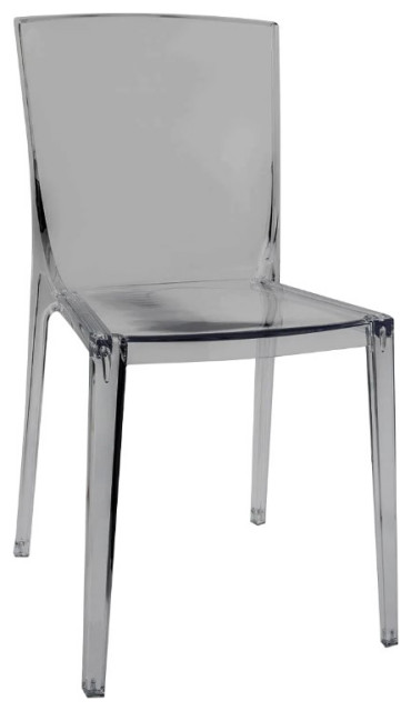 Cristal Piazza Ghost Style Clear Vanity Chair - Contemporary - Vanity ...