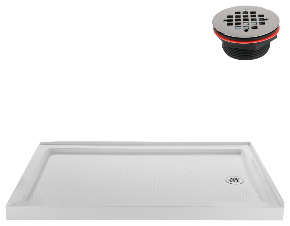 Streamline 60"x36" Corner Acrylic Shower Base - Modern - Shower Pans ...