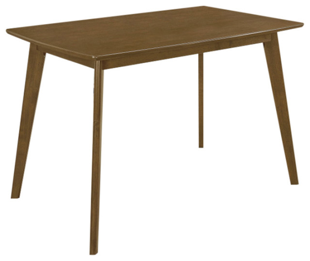 Kersey Dining Table With Angled Legs Chestnut - Transitional - Dining ...