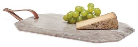 Torre and Tagus Hexagon Sepia Marble Platter, Large - Contemporary ...