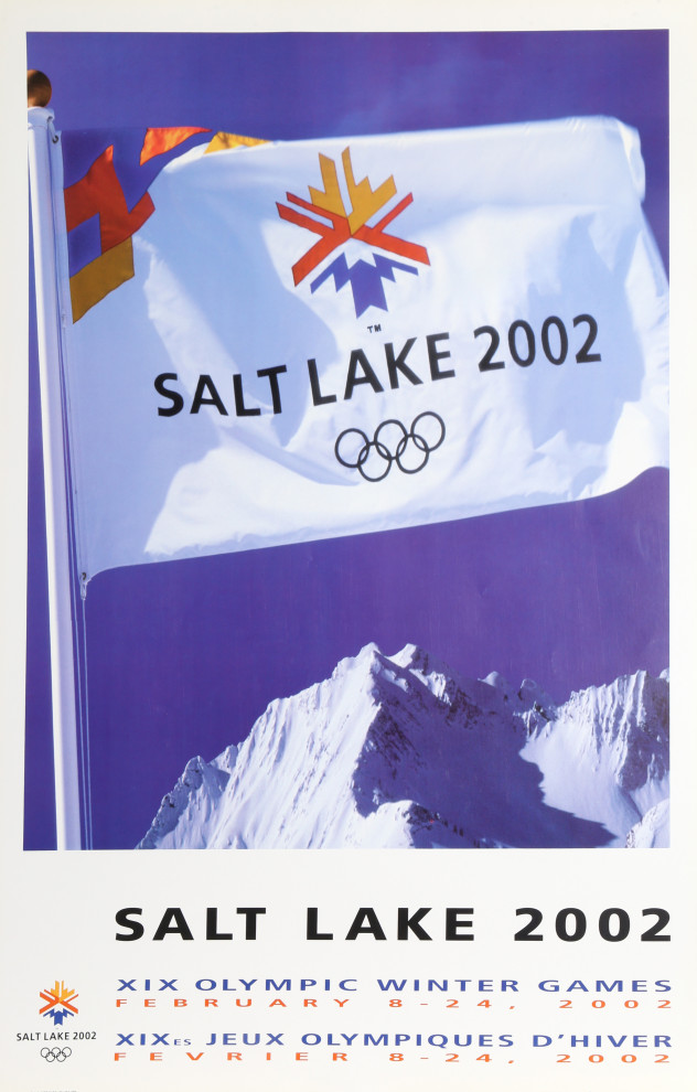 Winter Olympics Salt Lake City, Flag, Edward Mitchell, 22x34 ...