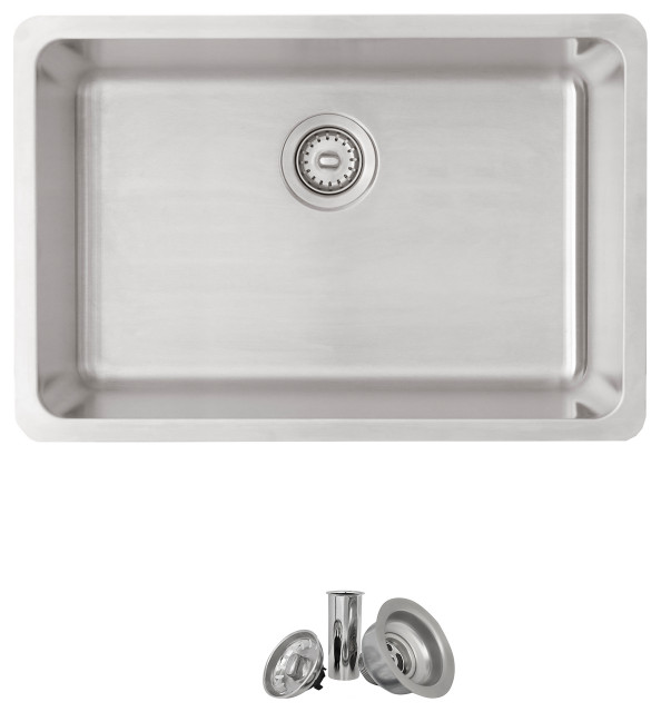 STYLISH 27 inch Single Bowl Undermount and Drop-in Stainless Steel ...