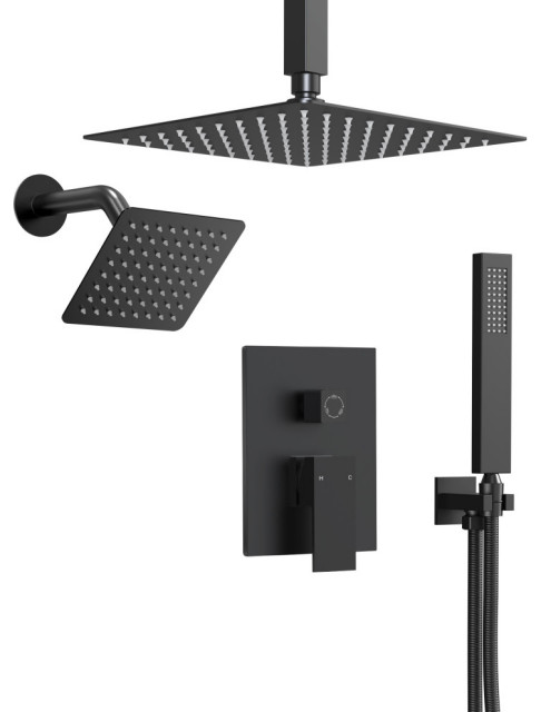 Dual Heads 3-Functions Shower System With Pressure Balancing Rough-In ...