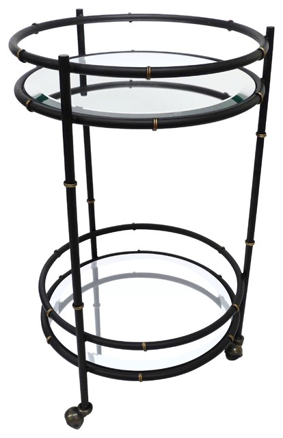 Bamboo Bar Cart, Black and Gold - Asian - Bar Carts - by DESSAU HOME ...