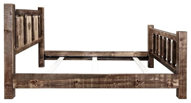 Montana Woodworks Homestead Wood Full Bed with Pine Tree Design in ...