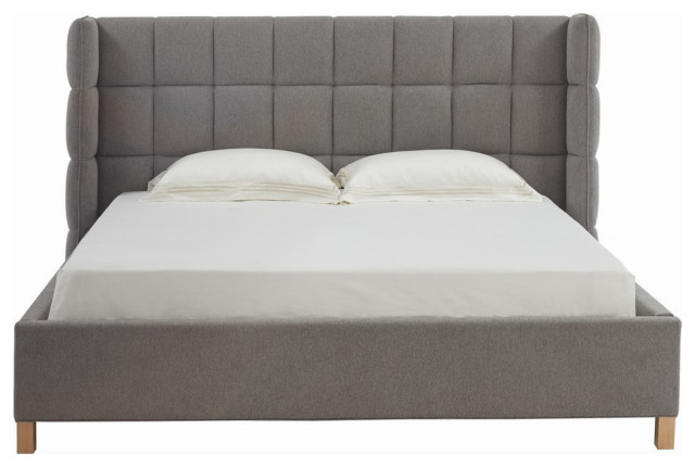 Gretna Grid Tufted Queen Bed - Transitional - Platform Beds - by Rustic ...