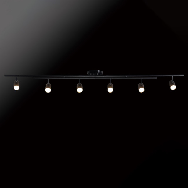 Wilma 6-Light Foldable Matte Black LED Integrated Track Lighting ...