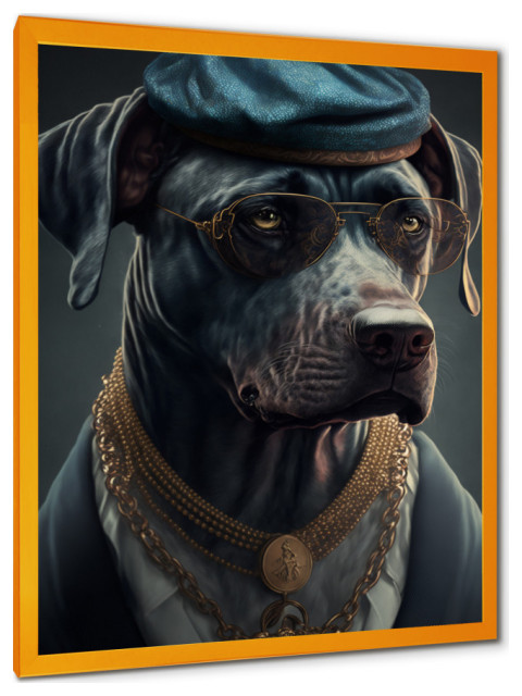 Mafia Dog I Framed Print, 30x40 - Eclectic - Prints And Posters - by ...
