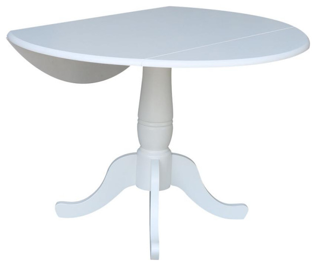 Round dual drop Leaf Pedestal Table - Traditional - Dining Tables - by ...