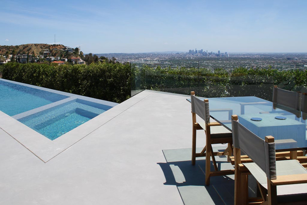 Concrete Finish Pool Deck - Modern - Los Angeles - by IHC CONSTRUCTION ...