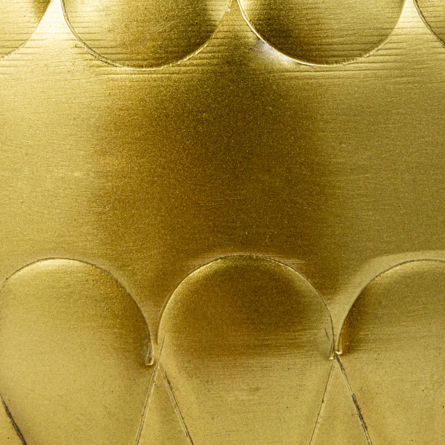 Decorative Embossed Metal Container, Gold - Contemporary - Decorative ...