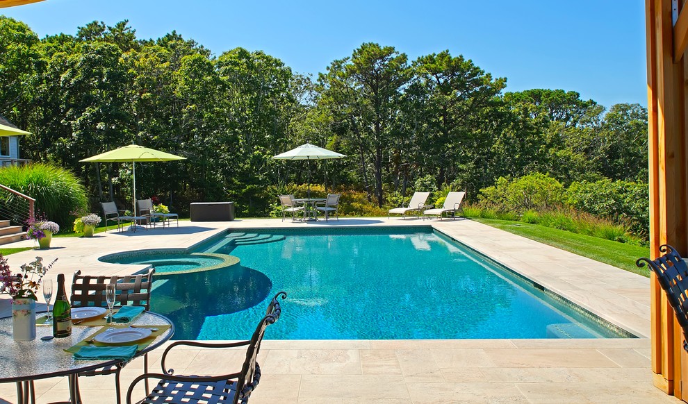 Irish Mist Pebble Sheen w/ Phoenicia Buff Granite Surround - Pool ...