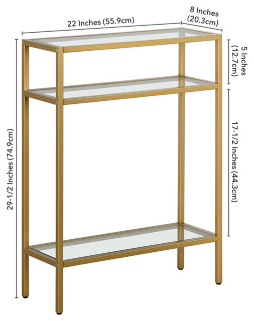 Henn&Hart 22" Gold Console Table - Contemporary - Console Tables - by ...