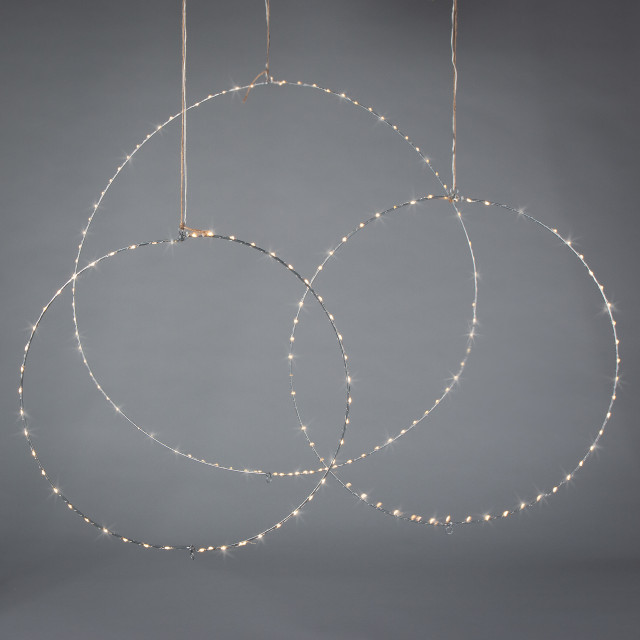 Set of 3, Battery Operated LED Rings - Holiday Lighting - by Gerson ...