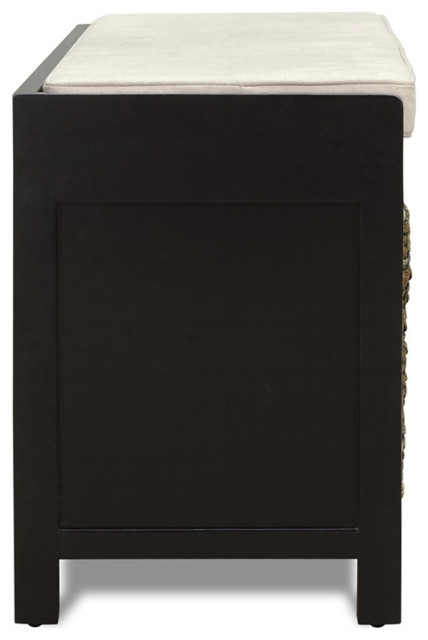 Pemberly Row Modern / Contemporary Storage Bench Black - Transitional ...