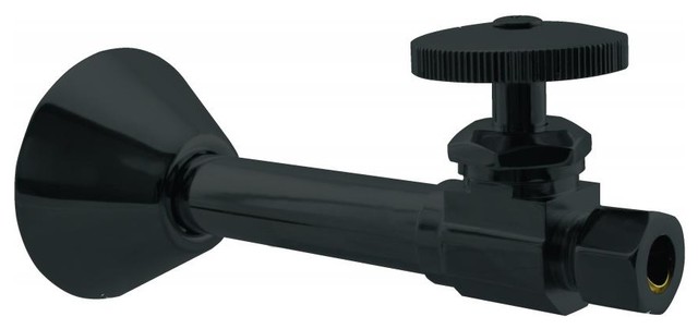 Straight Stop - 1/2" Copper Sweat X 3/8" Od Comp. In Powder Coated Flat ...