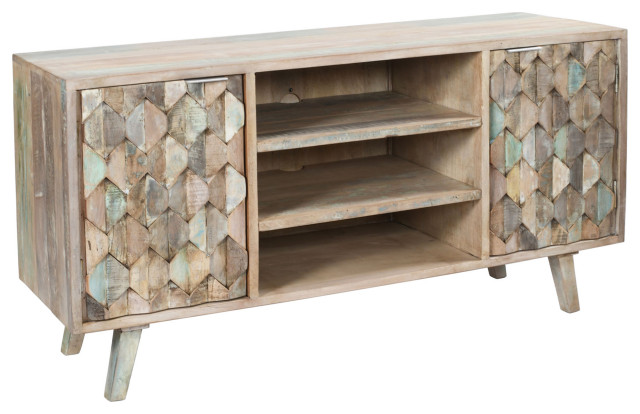 Cordoba Vintage Reclaimed Plasma Cabinet - Farmhouse - Buffets And ...