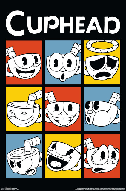 Cuphead Faces Poster, 22.375"x34" - Contemporary - Kids Wall Decor - by ...