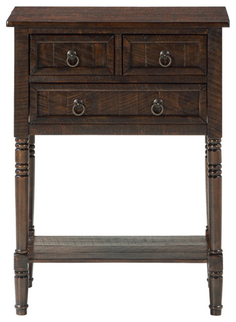 Kendra 3 Drawer Hall Table With Shelf - Traditional - Console Tables ...