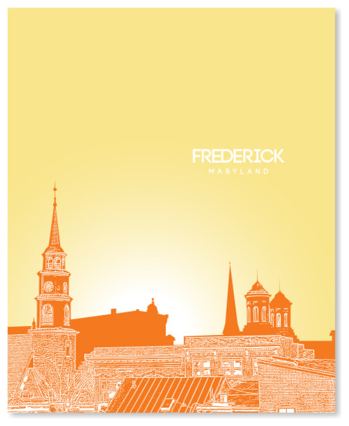 Frederick, Maryland Skyline Poster - Contemporary - Prints And Posters ...