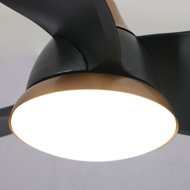 28 in. Indoor Modern Integrated LED Ceiling Fan with Remote Control and ...