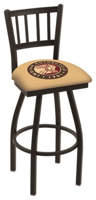 Holland L018 Indian Motorcycle 25" Swivel Counter Stool - Black ...