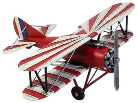 Decorative Red, White, & Blue Model Airplane - Industrial - Decorative ...