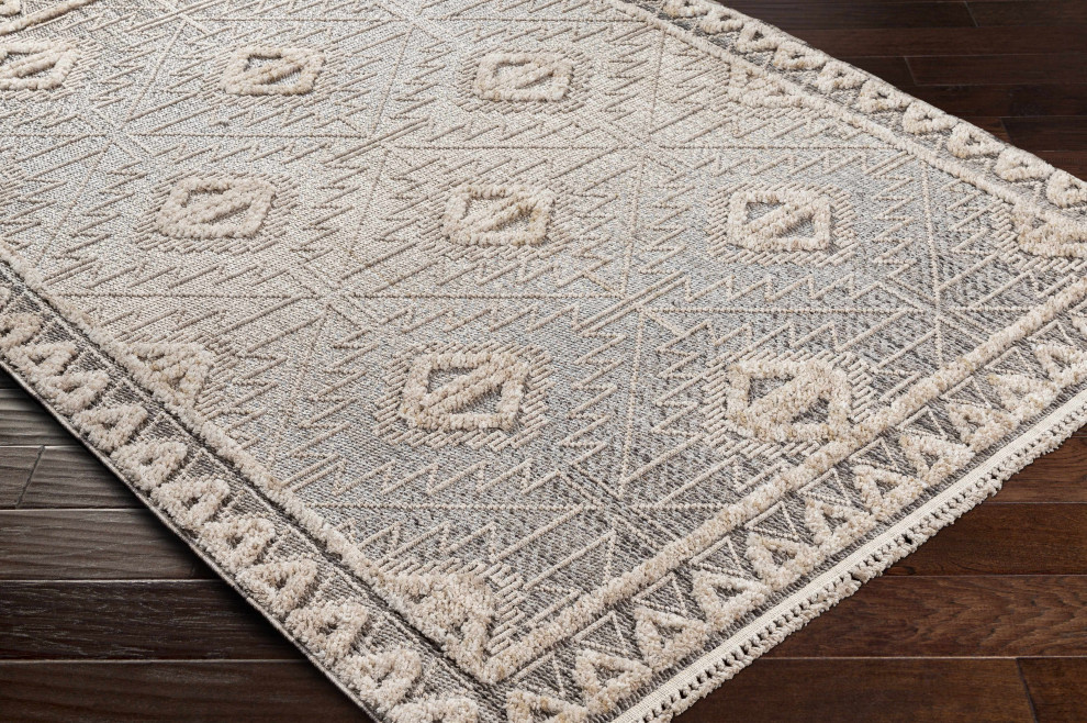 Hauteloom Sulak Cream Area Rug - 2'7" x 7'3" Runner, 6'7"" x 9 ...