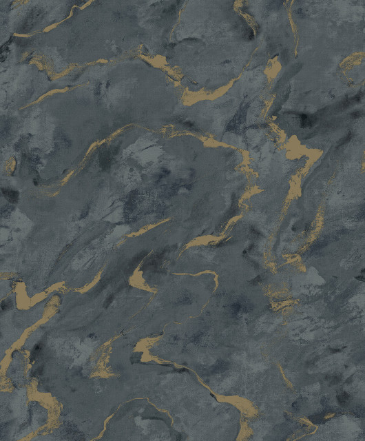 Silenus Denim Marbled Wallpaper, Bolt - Contemporary - Wallpaper - by ...