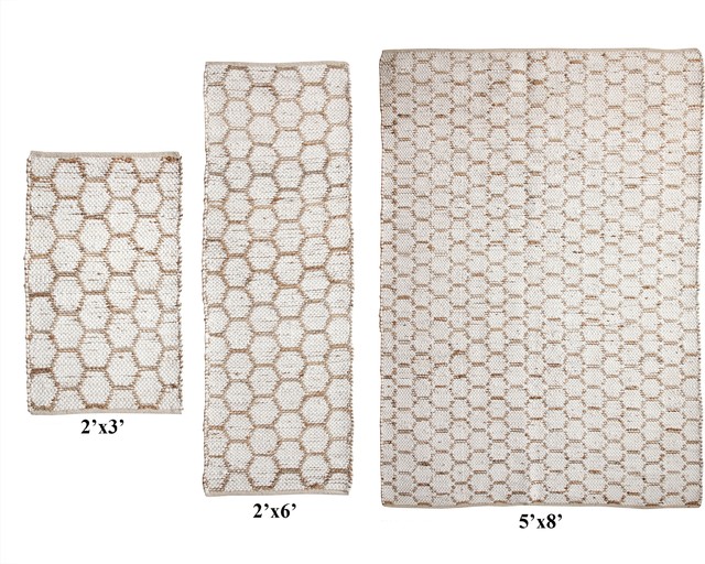 Beehive Modern Area Rug, 24"x36", 24"x72", 60"x96", 24"x36"/24"x72"/60 ...