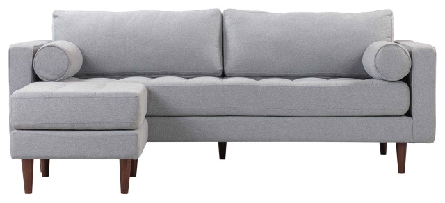 Cave Gray Tweed Sectional - Midcentury - Sectional Sofas - by First of ...