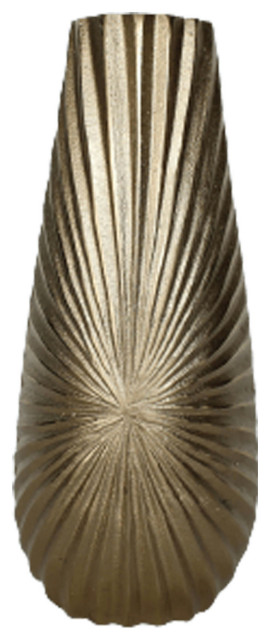 Metal, 12" Burst Vase, Champagne - Contemporary - Vases - by Beyond ...