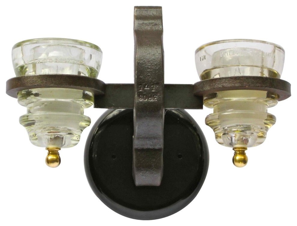 Insulator Light Rail Anchor LED Sconce 1, 120V 6W 500 Lumens Dimming ...