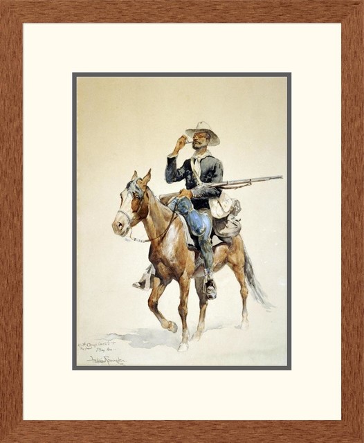 "A Mounted Infantryman" Framed Digital Print by Frederic Remington ...