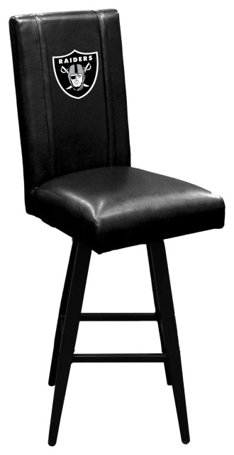 Las Vegas Raiders Primary Swivel Bar Stool With Black Vinyl ...