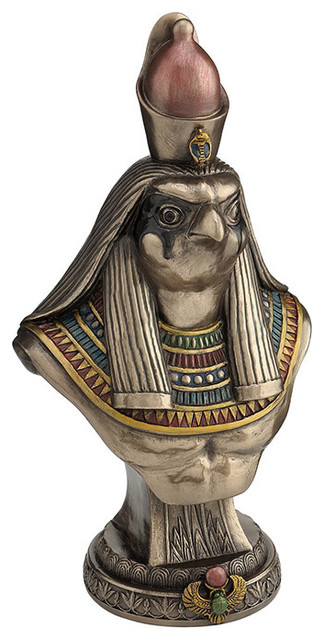 Horus Bust On Plinth, Egyptian Statue - Southwestern - Decorative ...
