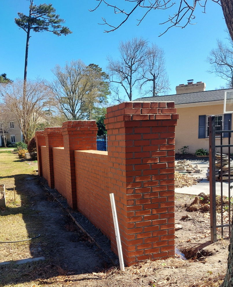 Custom Brick Accent Wall for FenceLine - Landscape - Other - by Boyd's ...