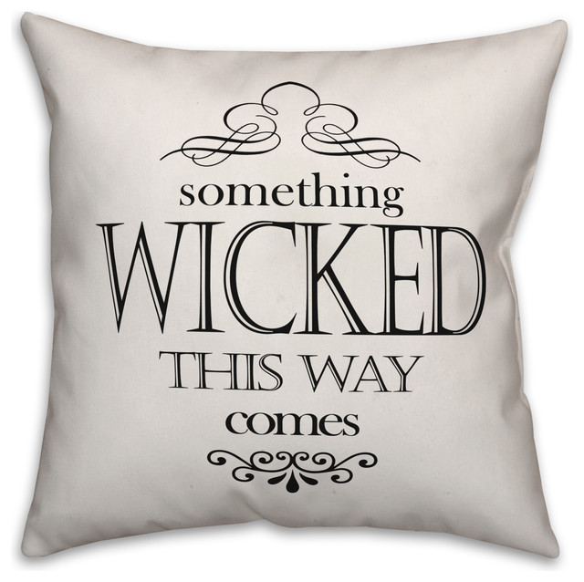 Something Wicked This Way White 20"x20" Throw Pillow Cover ...
