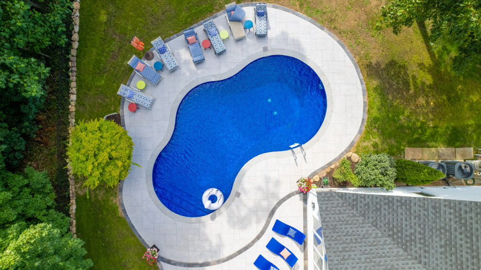 Pool + Patio Area - Contemporary - Pool - New York - by Bergen Brick ...